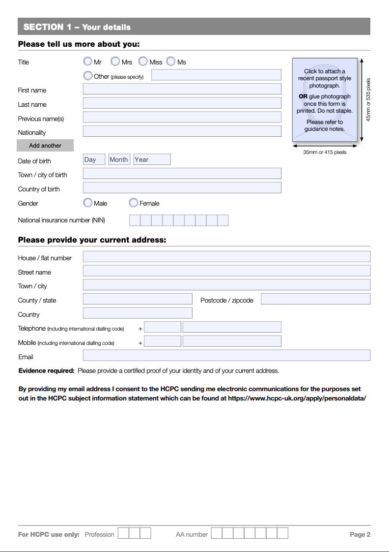 Completing Your Hcpc Application Form Flip