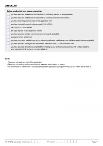 Completing your HCPC application form – FLiP